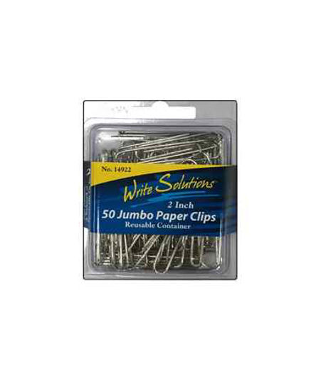 AK Wholesale. WRITE SOLUTION JUMBO PAPER CLIP 50CT